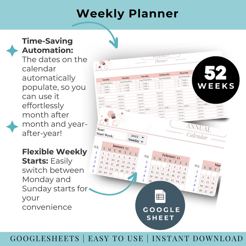 Daily Schedule Template Google Sheets 24 Hour Weekly Planner Printable ...