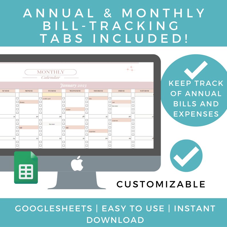 Month Ahead Bills Savings Tracker Monthly Bill Organizer Template Excel ...