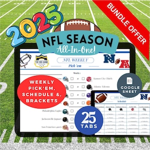 Football Pick Em Template - Etsy