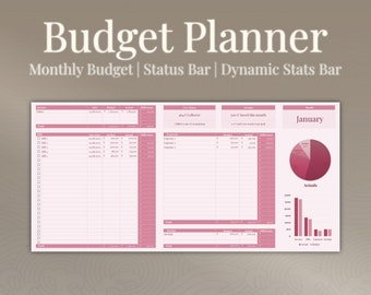 Saving Money, Excel Budget, Money Tracker, Neon Light, Digital Planner ...