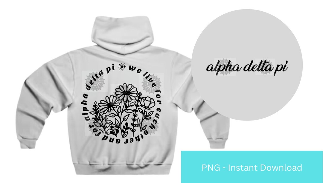 Alpha Delta Pi Floral PNG - Etsy