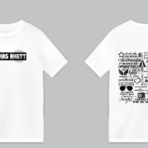 Thomas Rhett Song Collage PNG/SVG for T-shirt/hoodie - Etsy