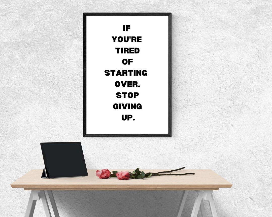 Motivational Quotes Wall Art, Inspirational Prints, Gym Quotes ...