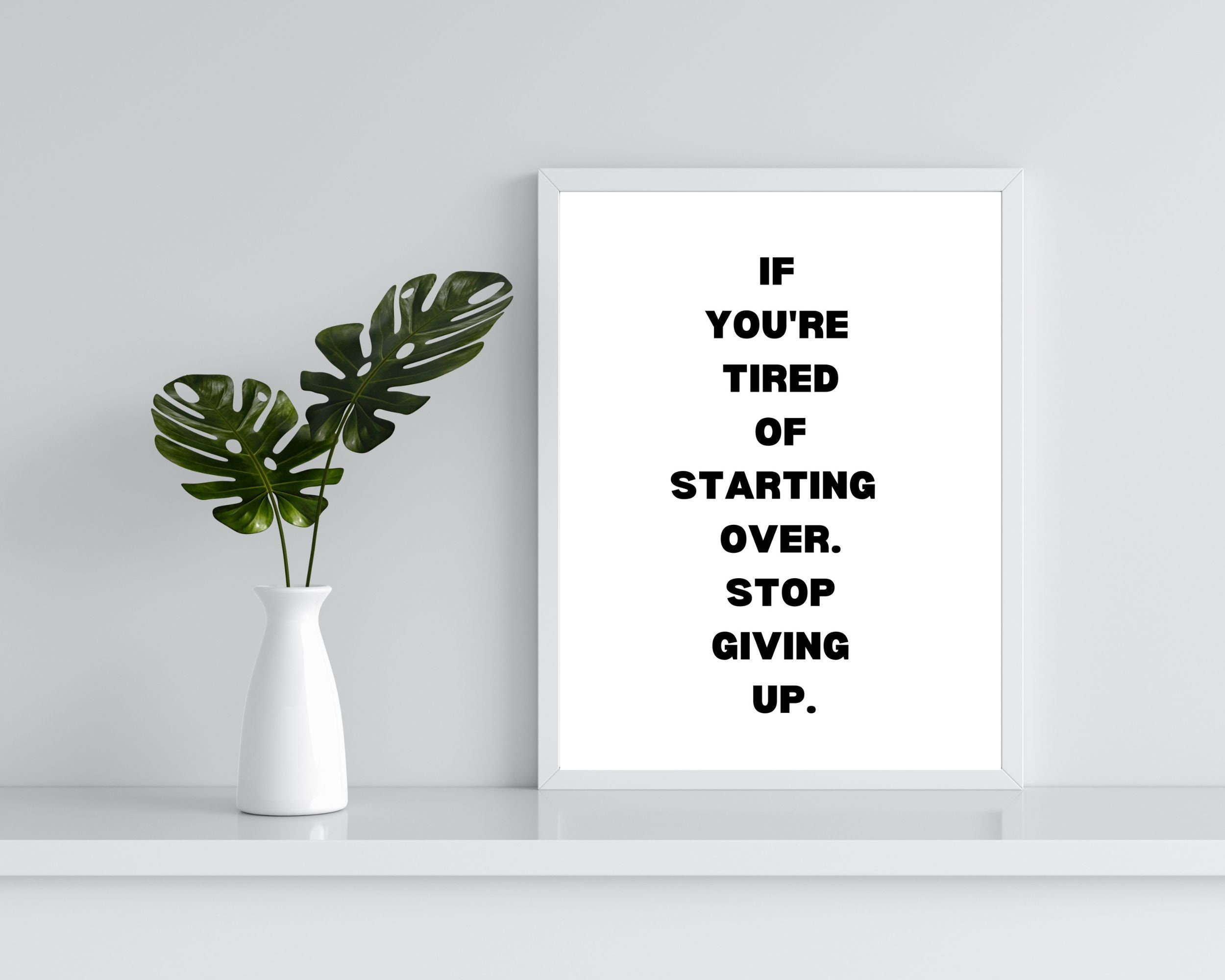 Motivational Quotes Wall Art, Inspirational Prints, Gym Quotes ...