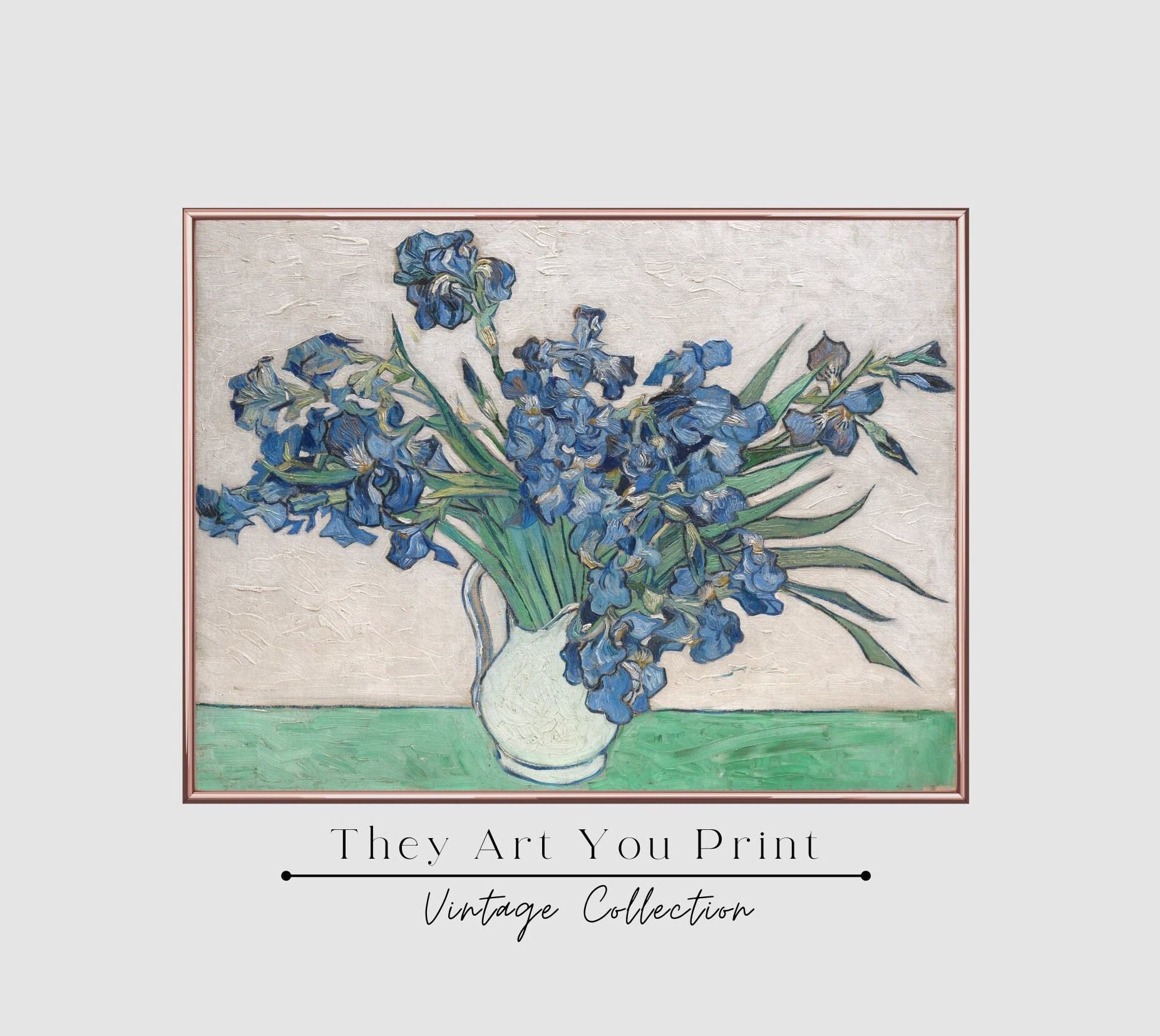 Printable Purple Irises Vincent Van Gogh Vibrant Floral Impressionist ...