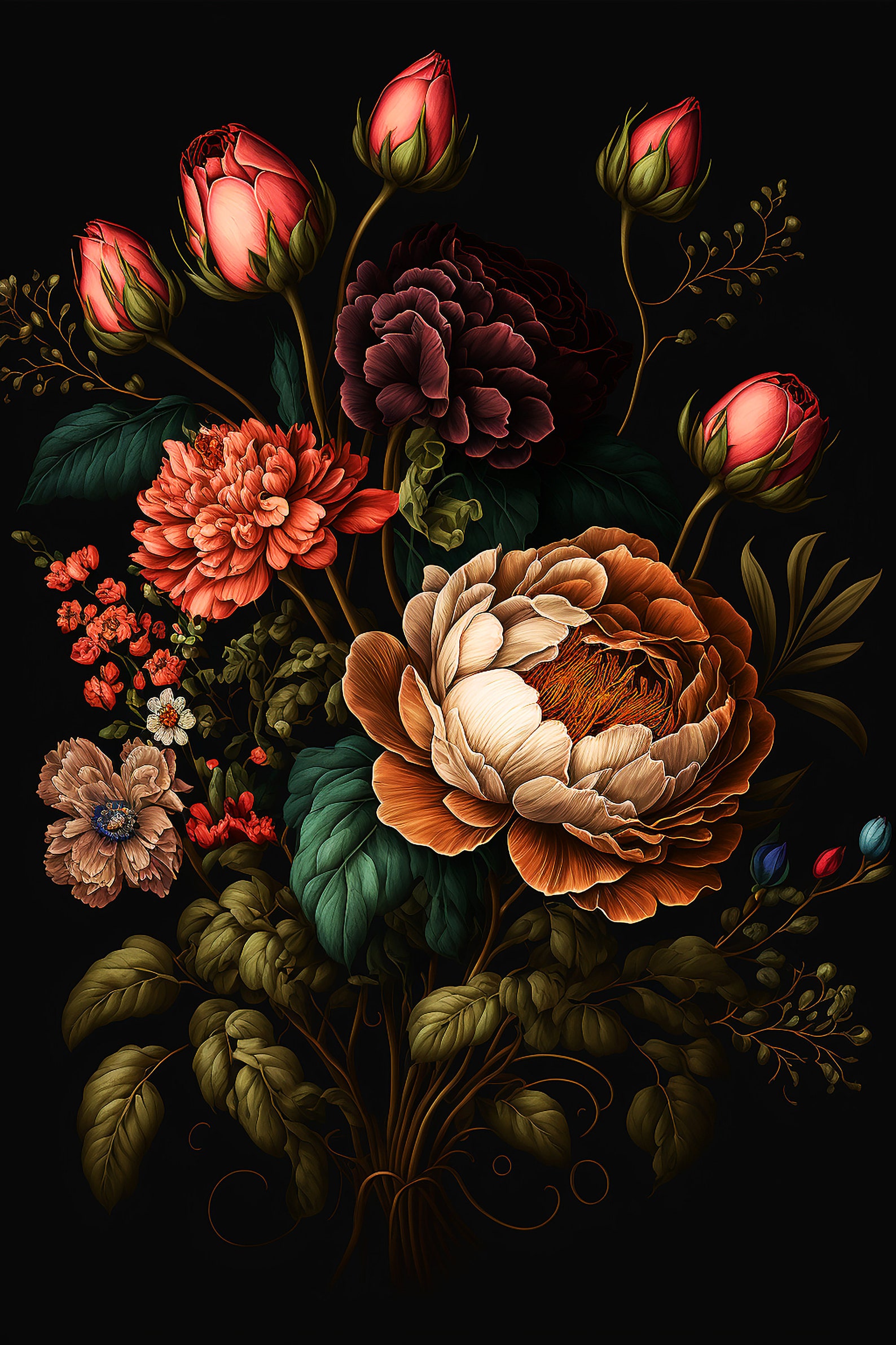 Vintage Flowers - 5 Images - Etsy