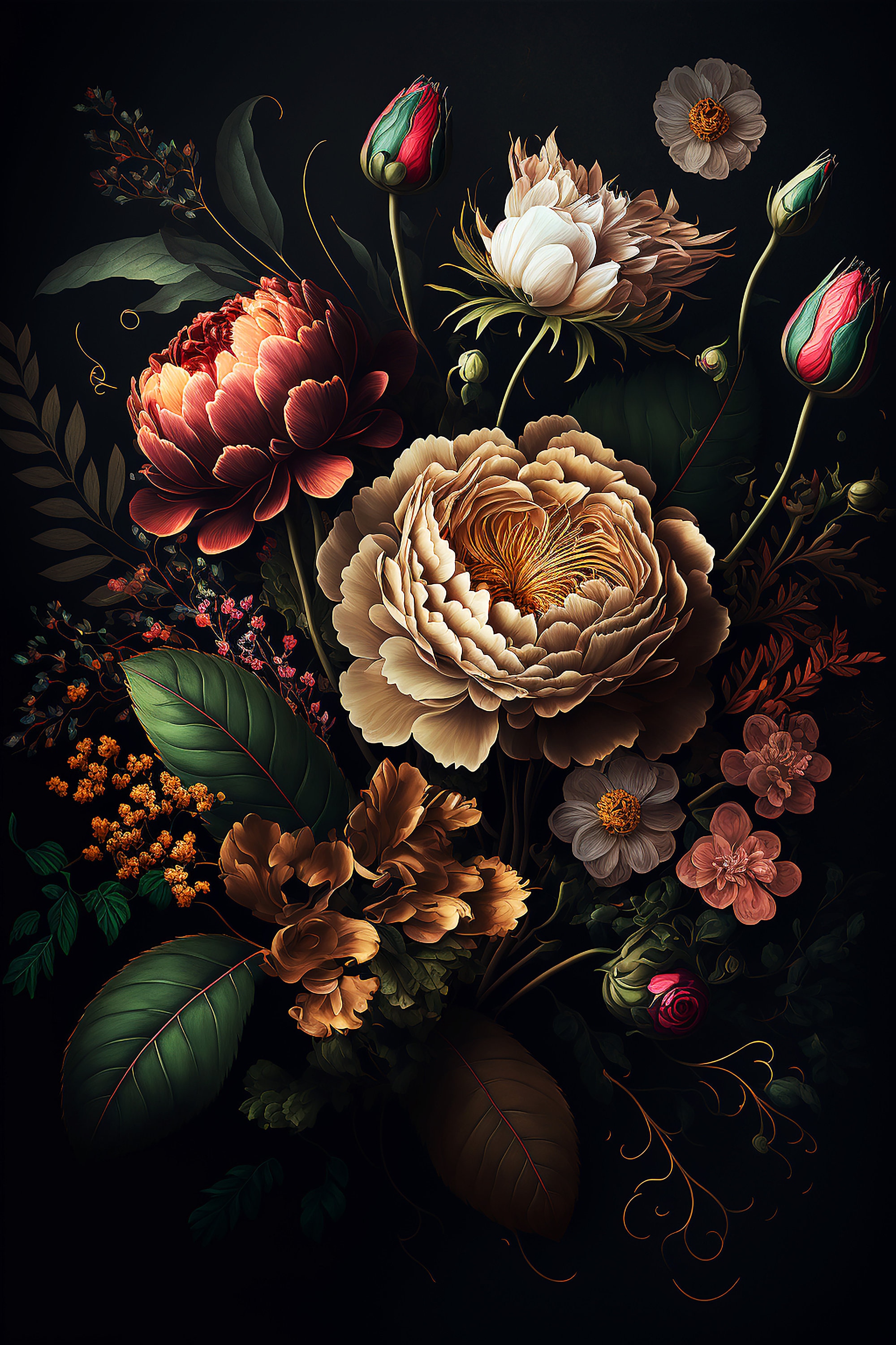 Vintage Flowers - 5 Images - Etsy