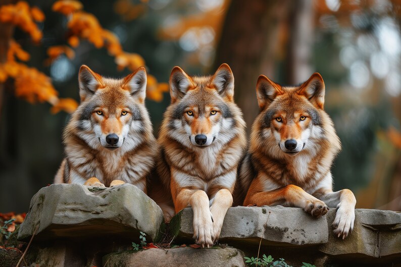 Wolves - 5 Images - Etsy