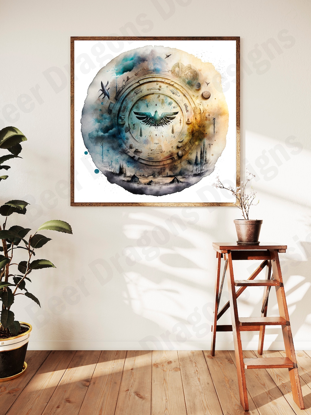 Ancient Symbols Art Ancestors Art Tribal Art for Home Wall Decor for ...