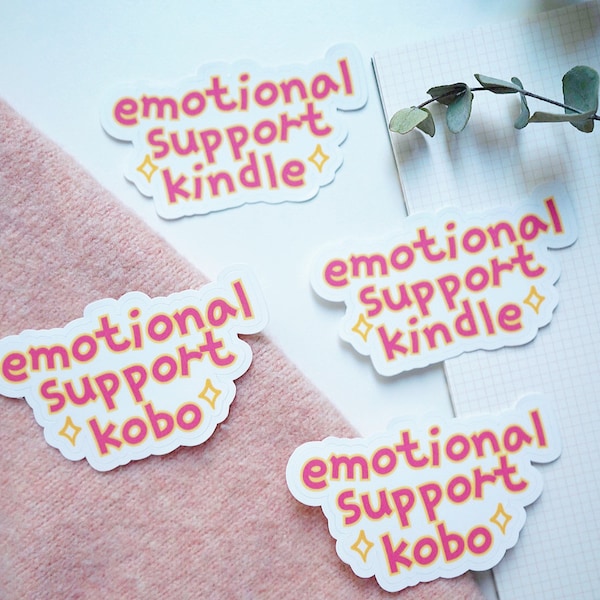 Emotional Support Kindle Decal - Etsy