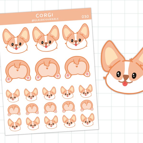 Corgi Butt Sticker - Etsy