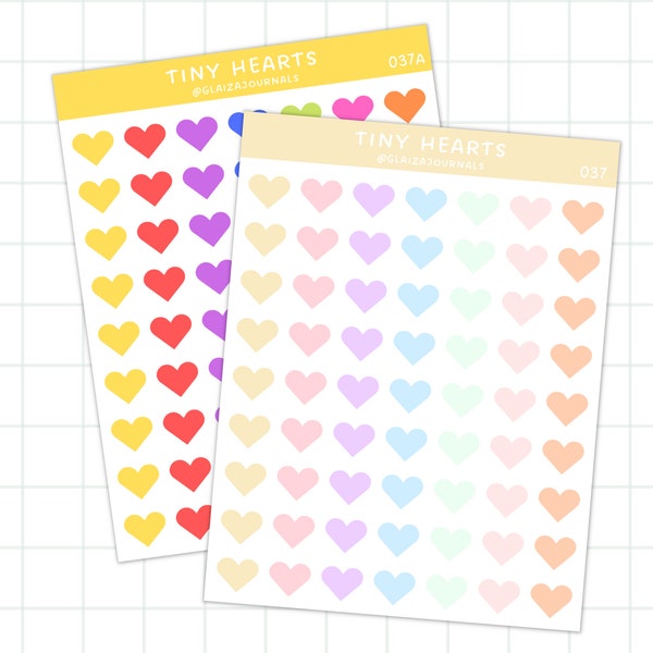 Pastel Heart Stickers - Etsy