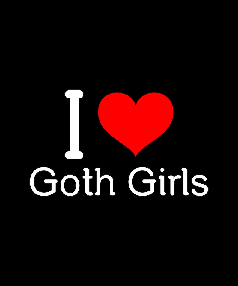 I Love Goth Girls Design Bundle - Etsy