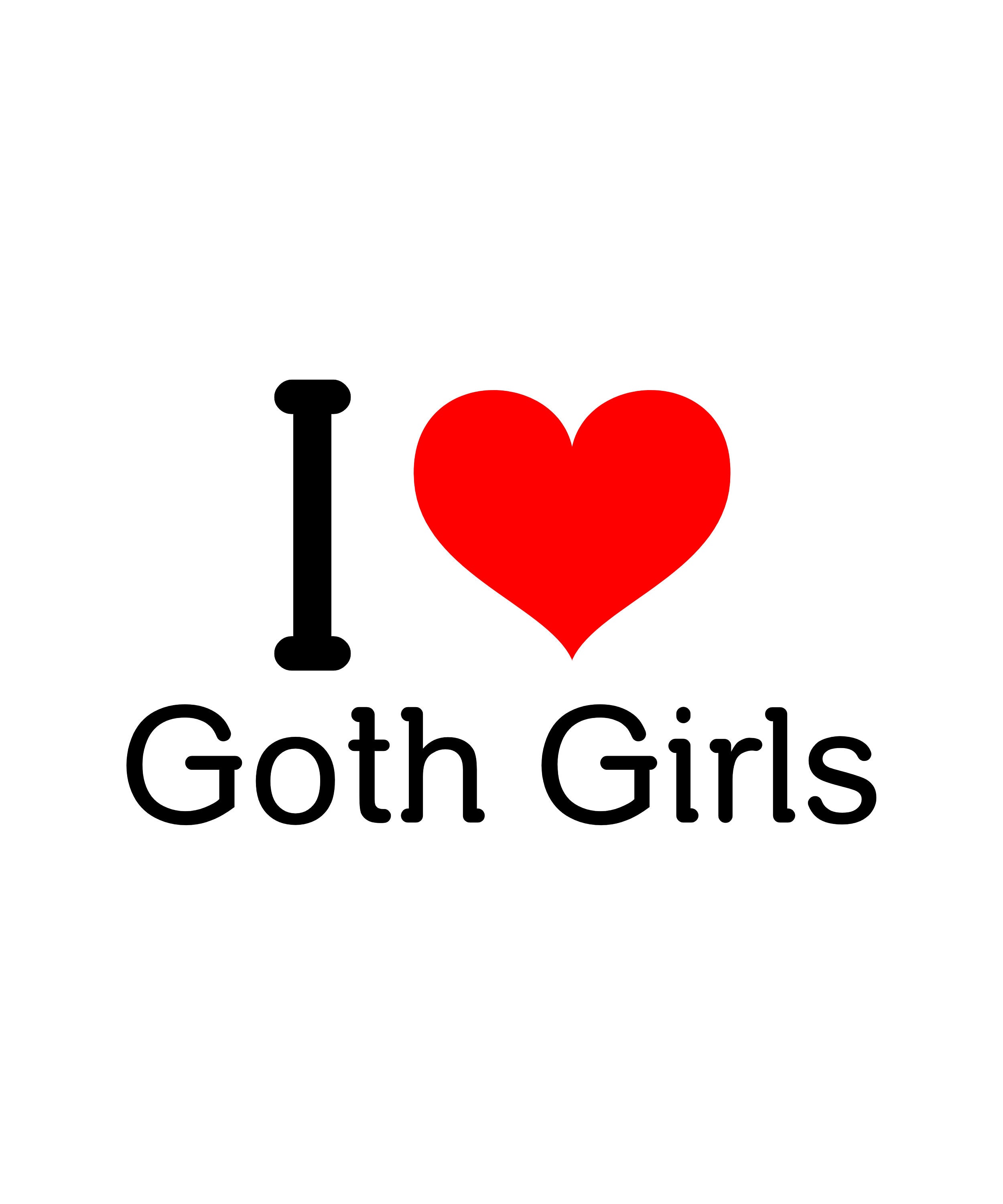 I Love Goth Girls Design Bundle Etsy