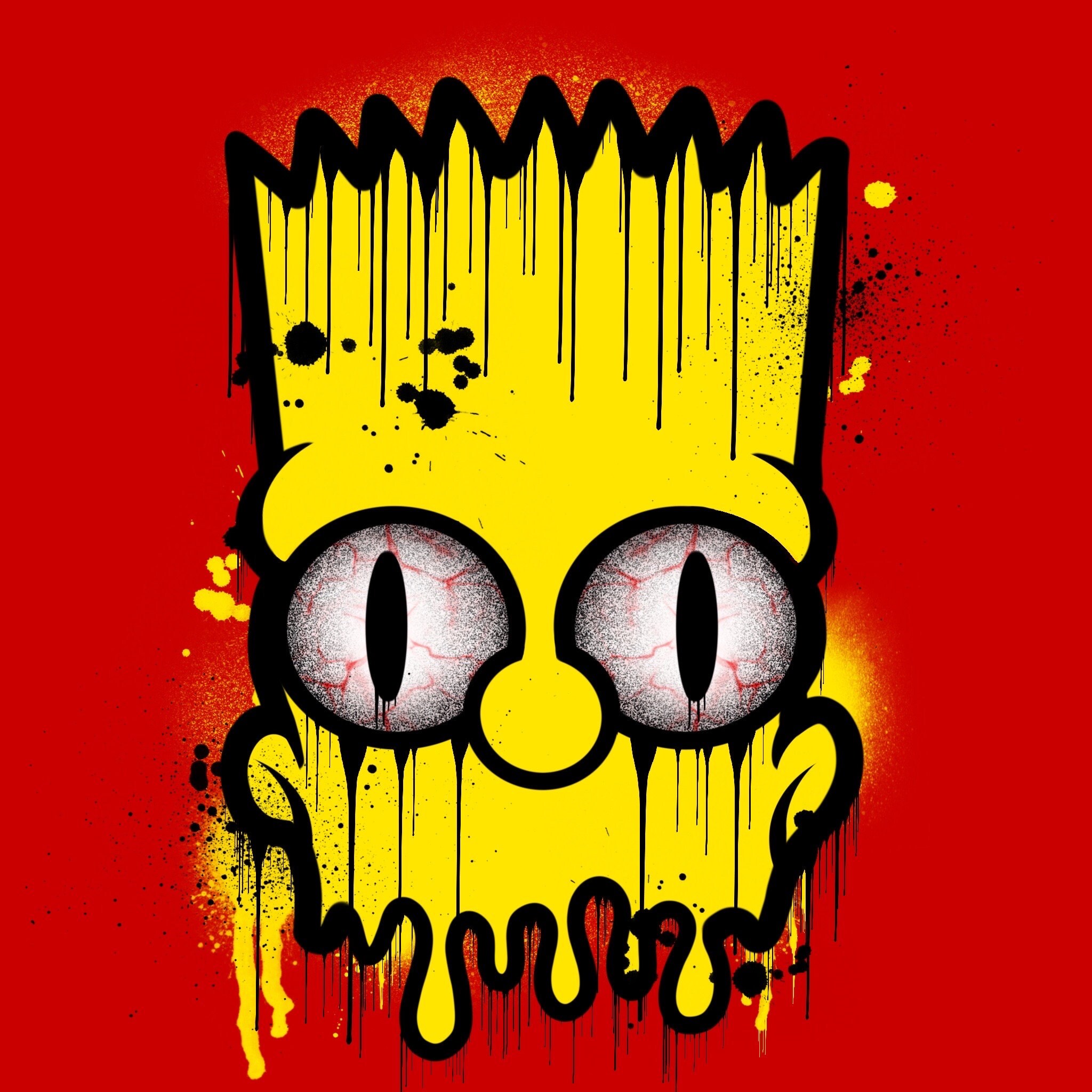 Bart Face Inspired simpsons Design Bundle - Etsy