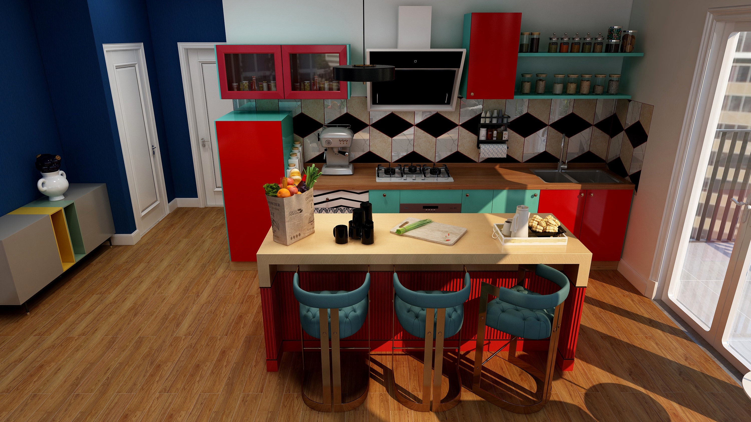 3D Kitchen Visualization,360 Visualization, Kitchen Design, Kitchen ...