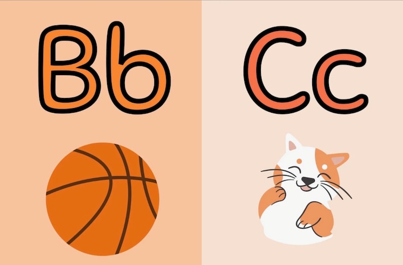Alphabet for Kids. Upper and Lower Case Letters With Objects. Easily ...