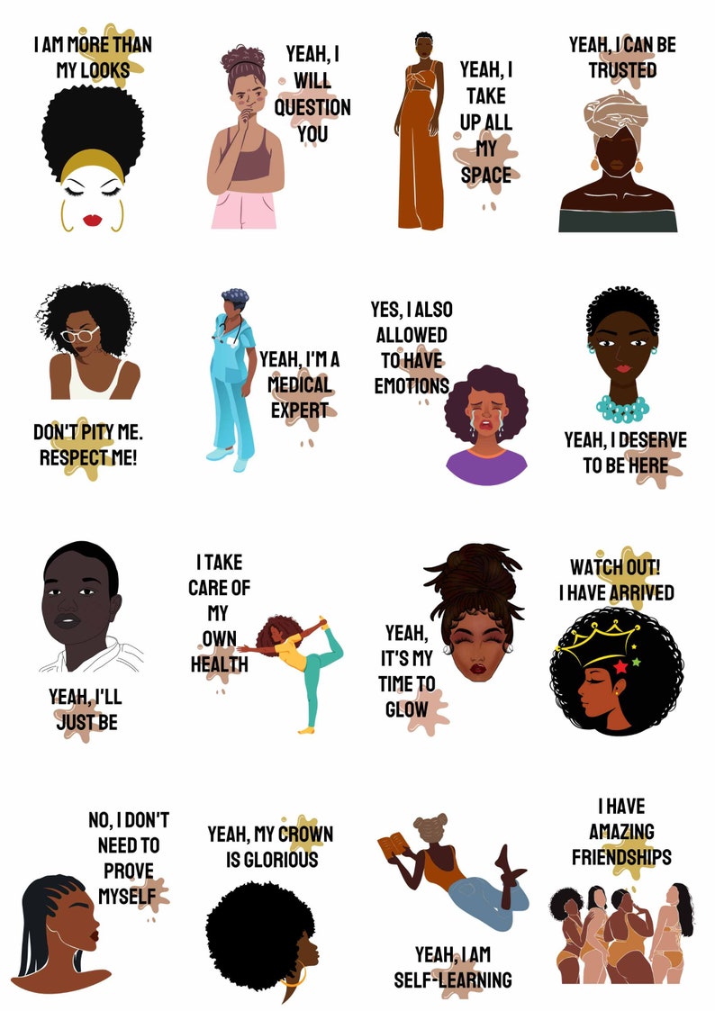 Affirmation Stickers, Clip Art or Cards for Digital Planners ...