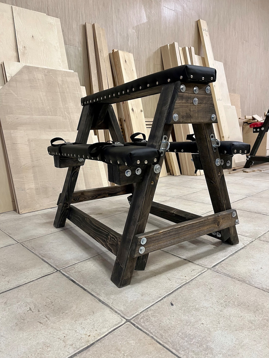 Handmade Wooden Spanking Bench – Adjustable Bondage Bench, BDSM Sex ...