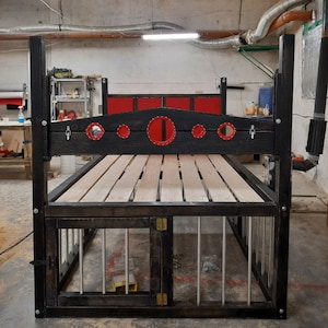BDSM Inspired Wooden Bed With Restraining Options Unique Adult Play ...
