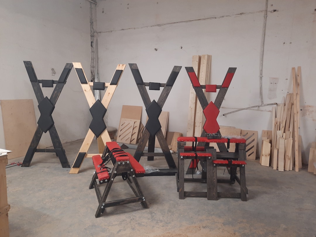 Handmade Solid Wood St. Andrew's Cross: Erotic BDSM Furniture With ...