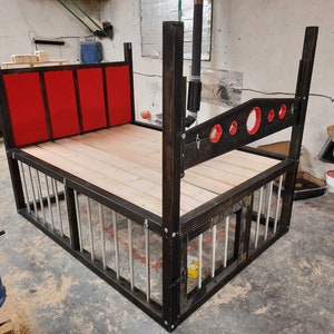 BDSM Inspired Wooden Bed With Restraining Options Unique Adult Play ...