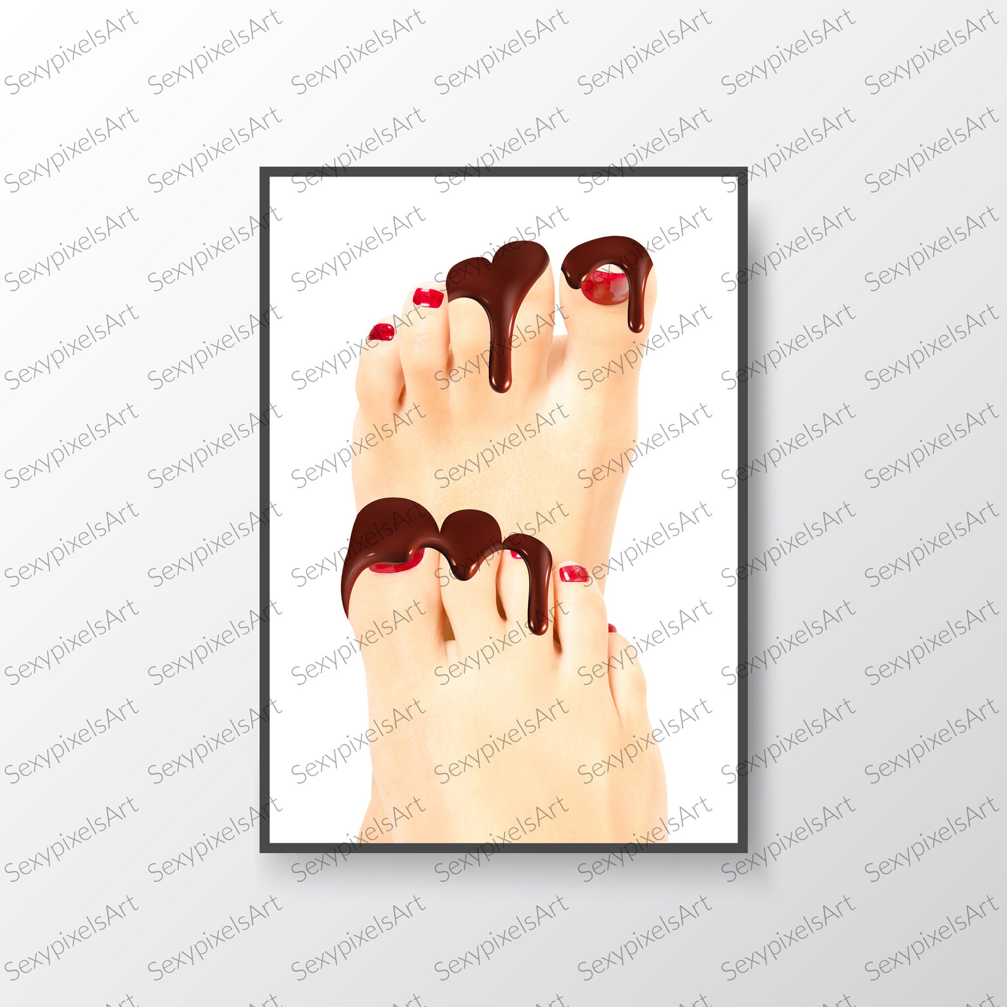 Melting Chocolate on Feet Toes, Sexy Toes With Chocolate, Foot Fetish ...