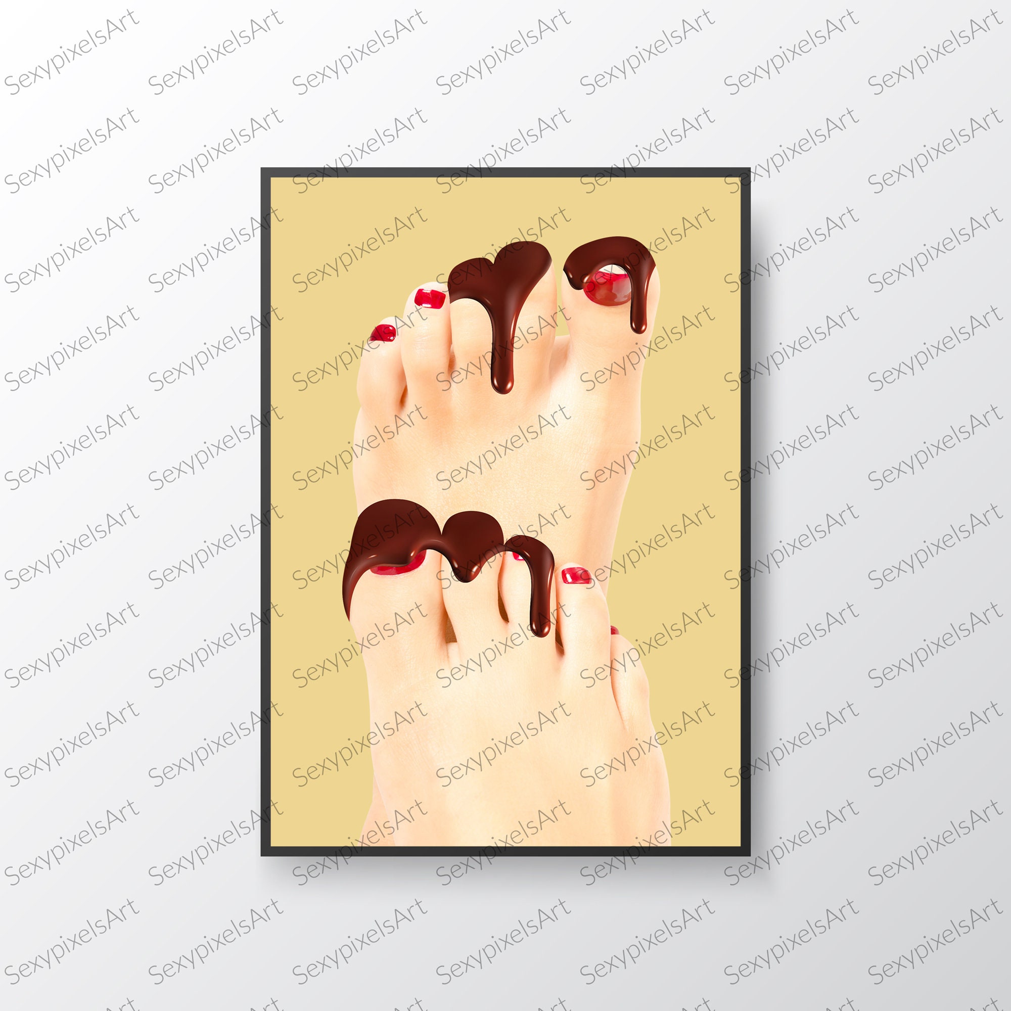 Melting Chocolate on Feet Toes, Sexy Toes With Chocolate, Foot Fetish ...