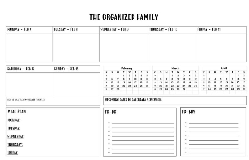 2023 Editable Family Planner - Calendar for Planners, Command Centers ...
