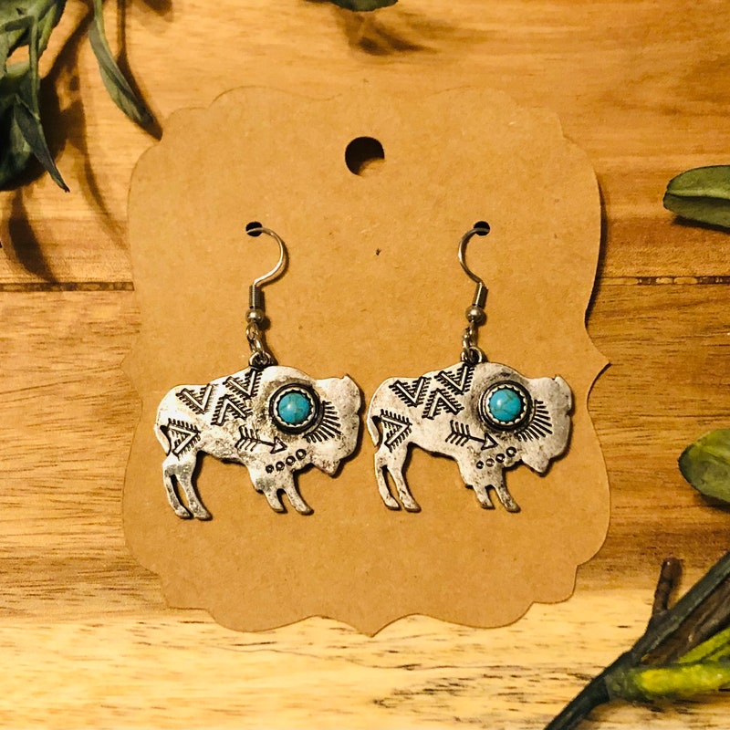 Bison Earrings - Etsy