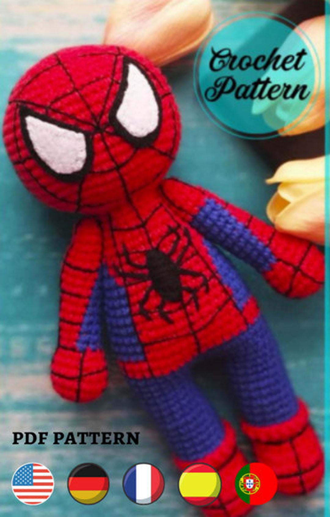 Spider-man Amigurumi PDF Crochet Pattern English, French, German ...