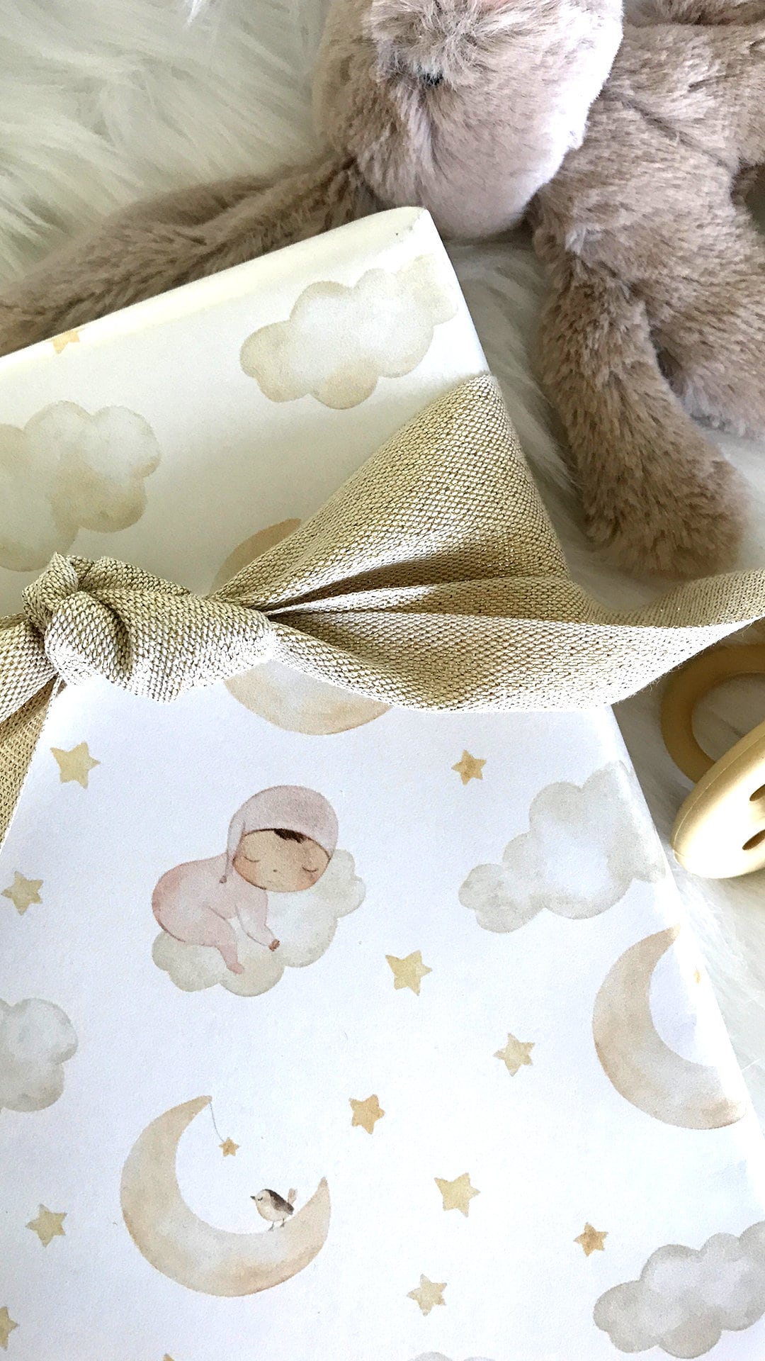 Baby Wrapping Paper Sweet Dreams My Baby dissolvable Gift Wrap, Zero ...