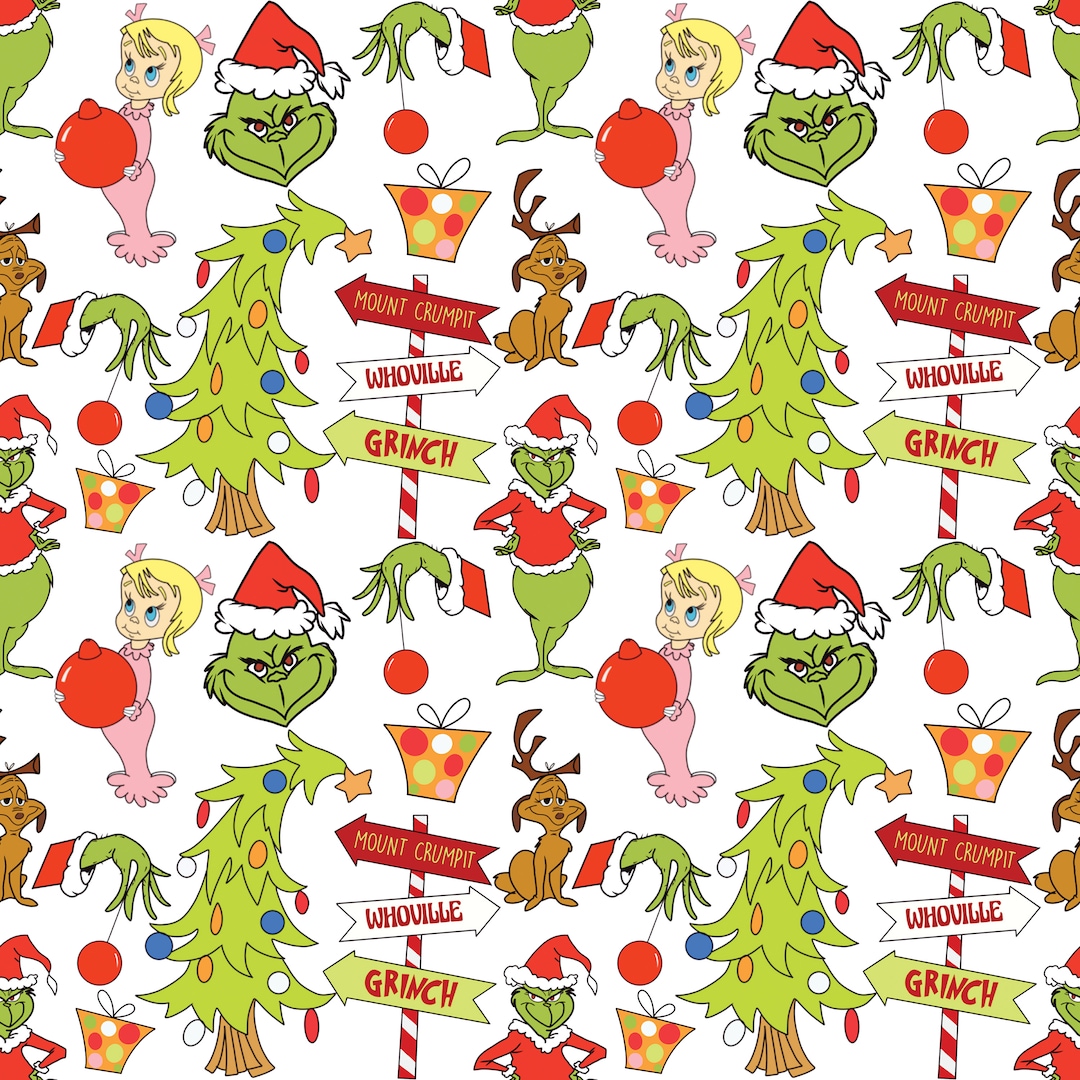 The Grinch That Stole Christmas Wrapping Paper | Sustainable Luxury ...