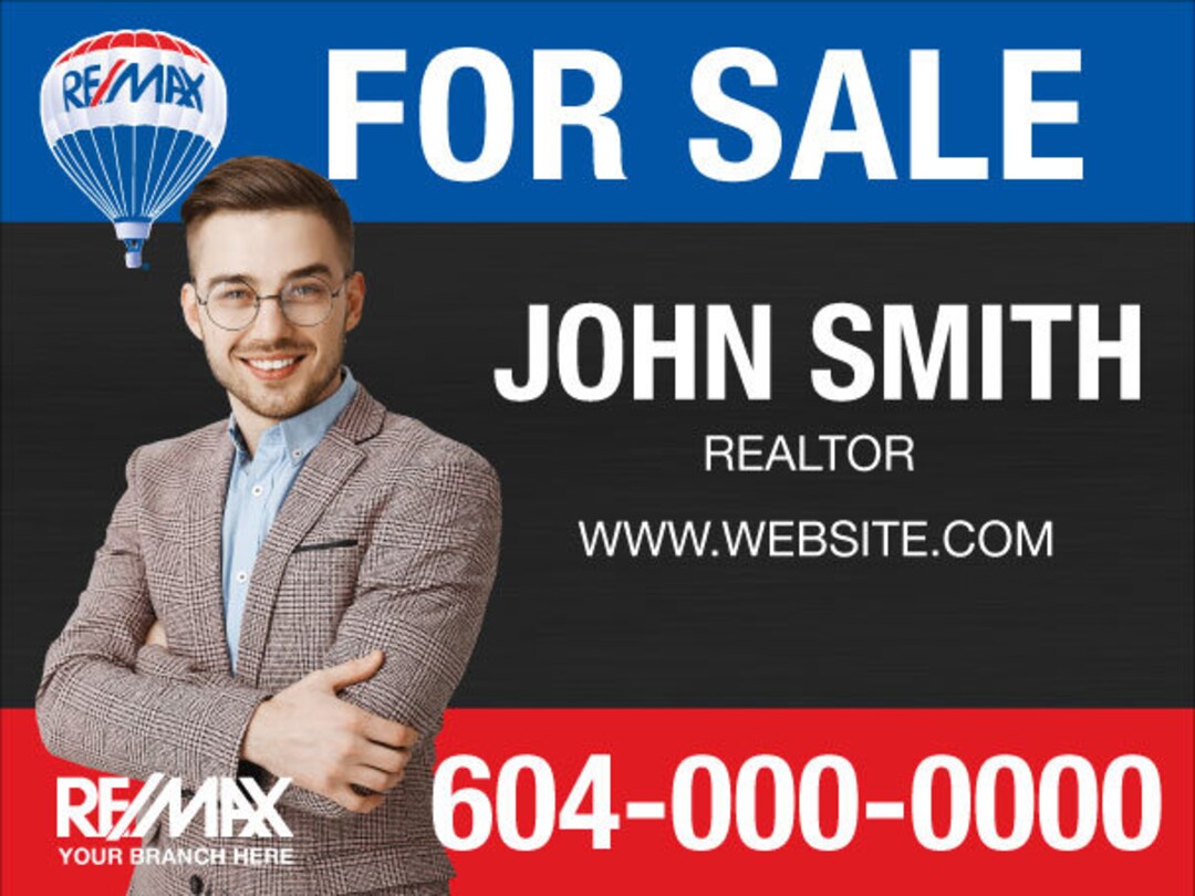 Remax Realtor Lawn Sign Template - Etsy