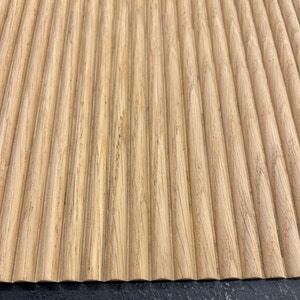 Custom-sized Fluted OAK Overlay Panels Wall Panels Easy Installation ...