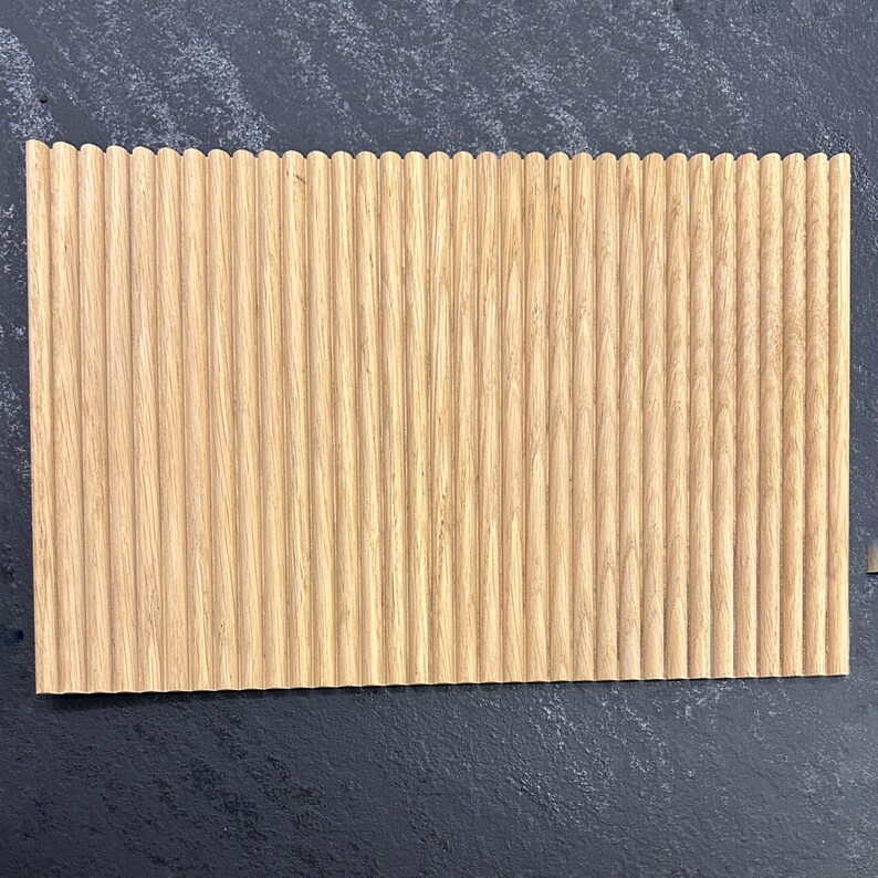 Custom-sized Fluted OAK Overlay Panels Wall Panels Easy Installation ...