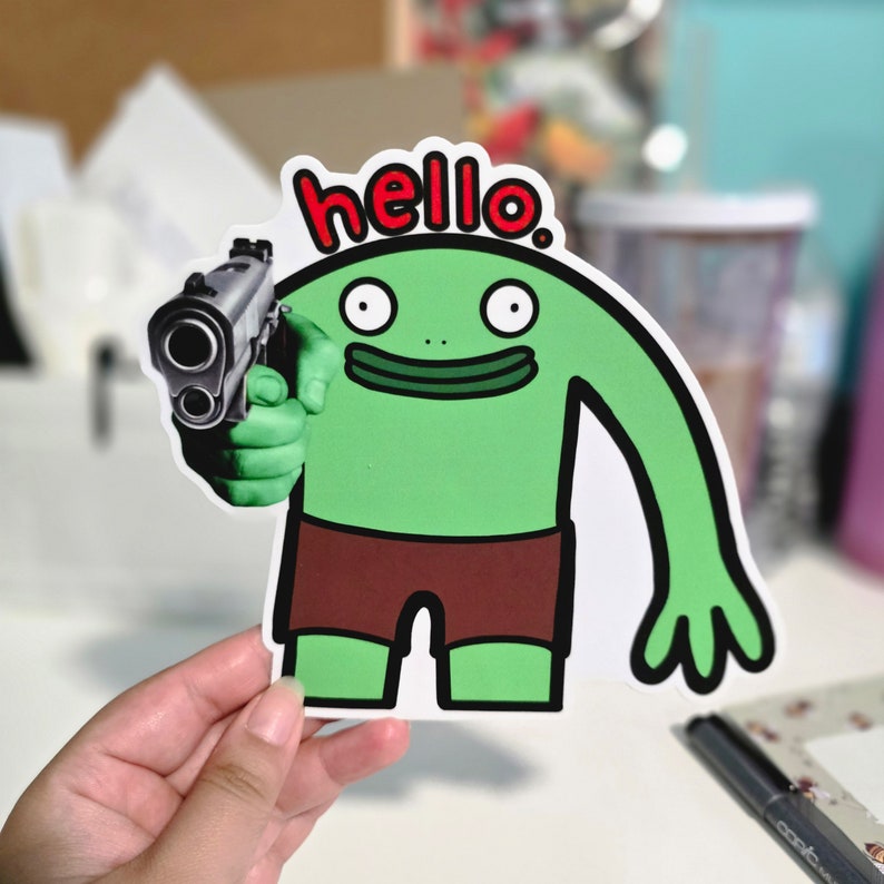 Smiling Friends Mr. Frog Vinyl Weatherproof Car Decal Sticker - Etsy