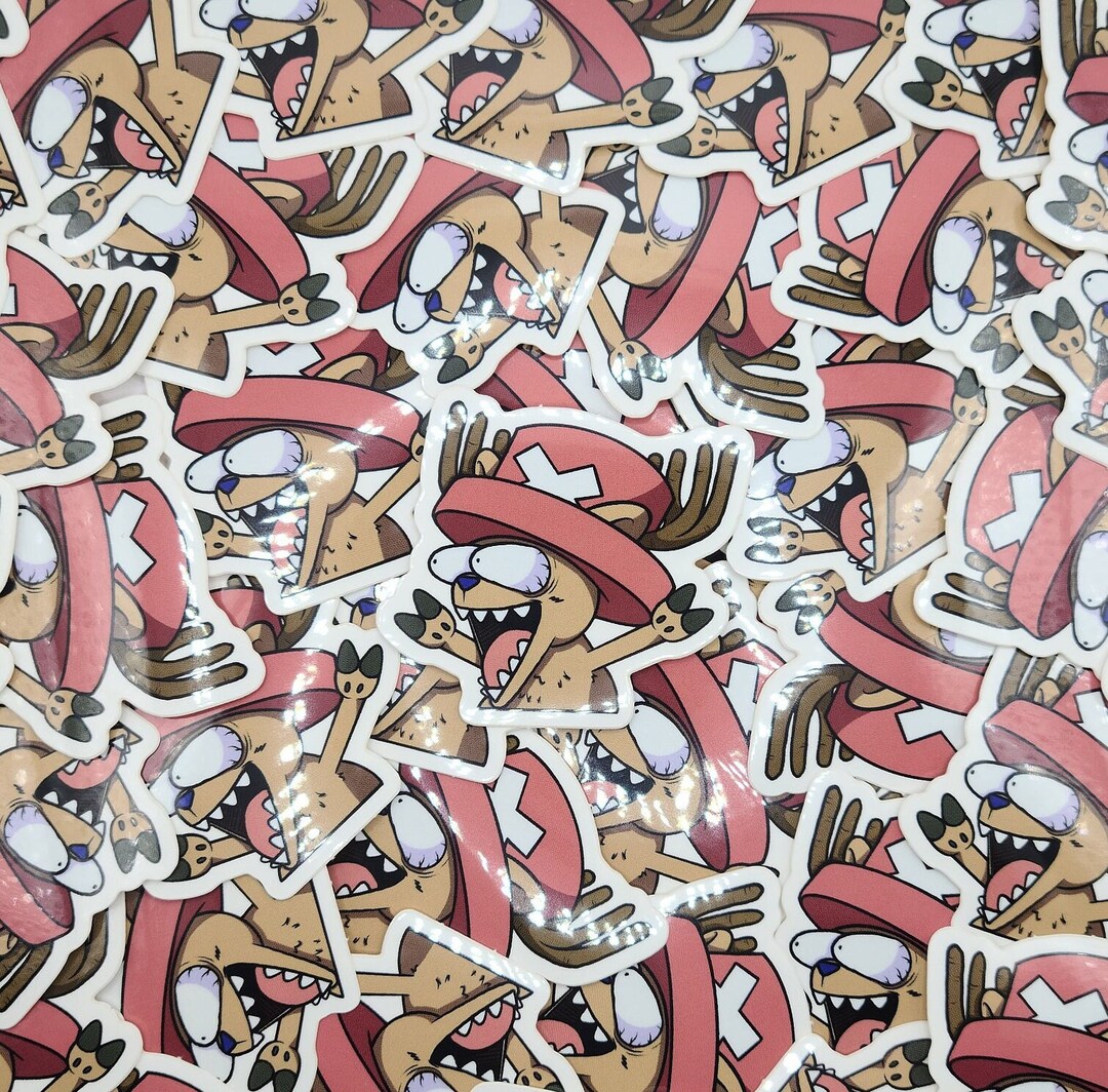 Chopper "shocked" Glossy Vinyl Sticker – One Piece Anime - Etsy
