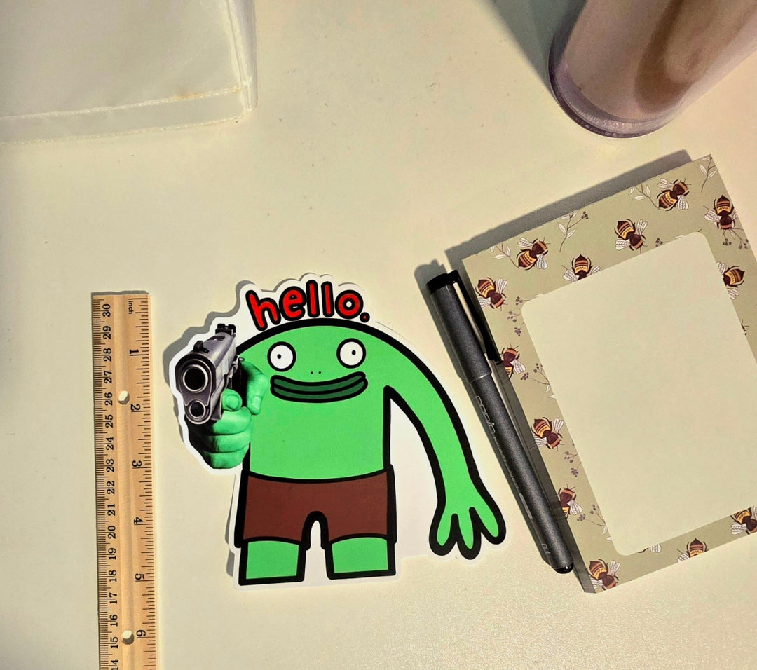 Smiling Friends Mr. Frog Vinyl Weatherproof Car Decal Sticker - Etsy