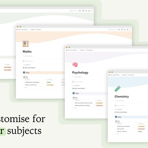 A Level Student Notion Template Academic Planner, Sixth Form Organiser ...