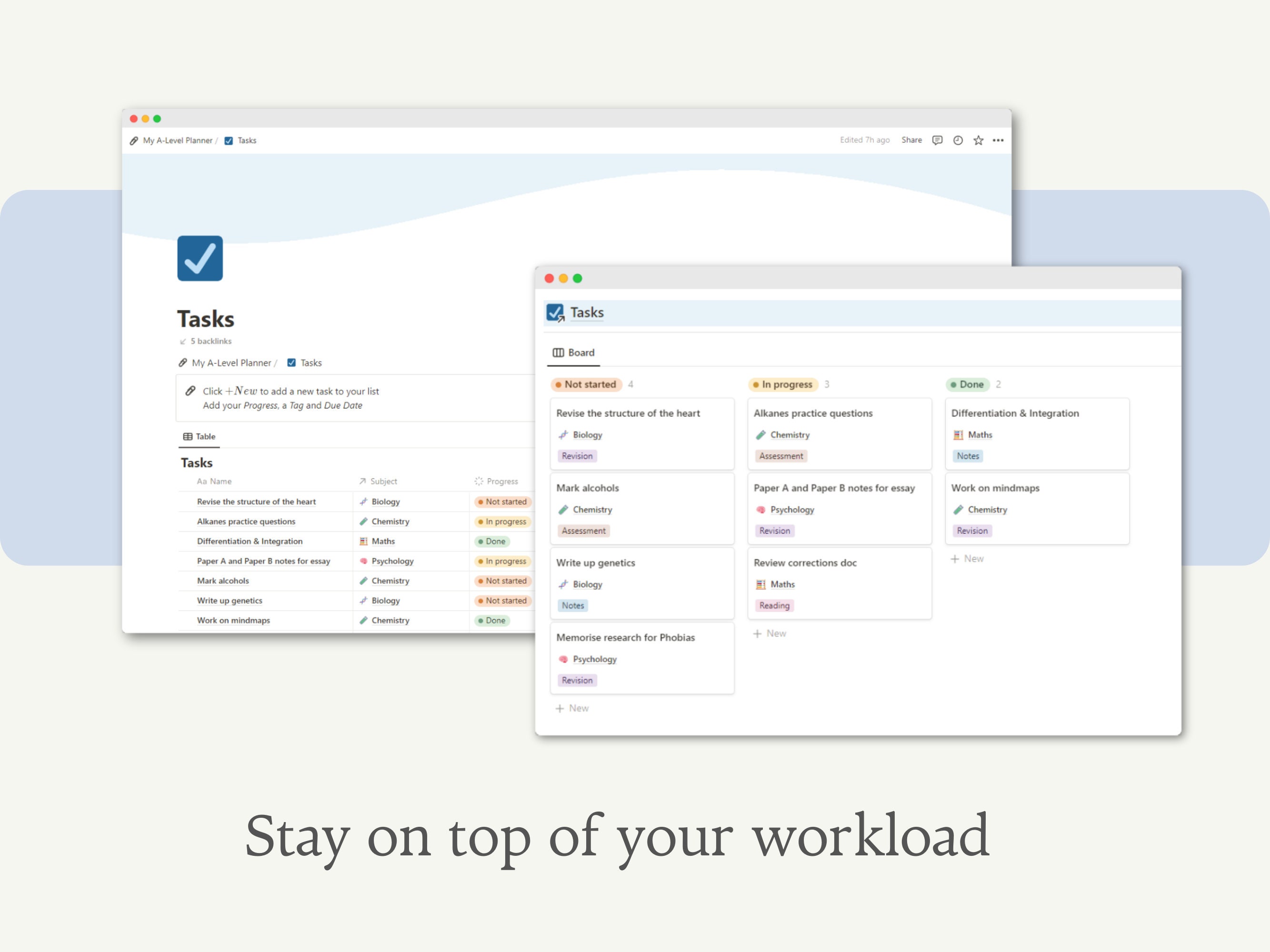 University Student Notion Template Academic Planner, Uni Organiser ...