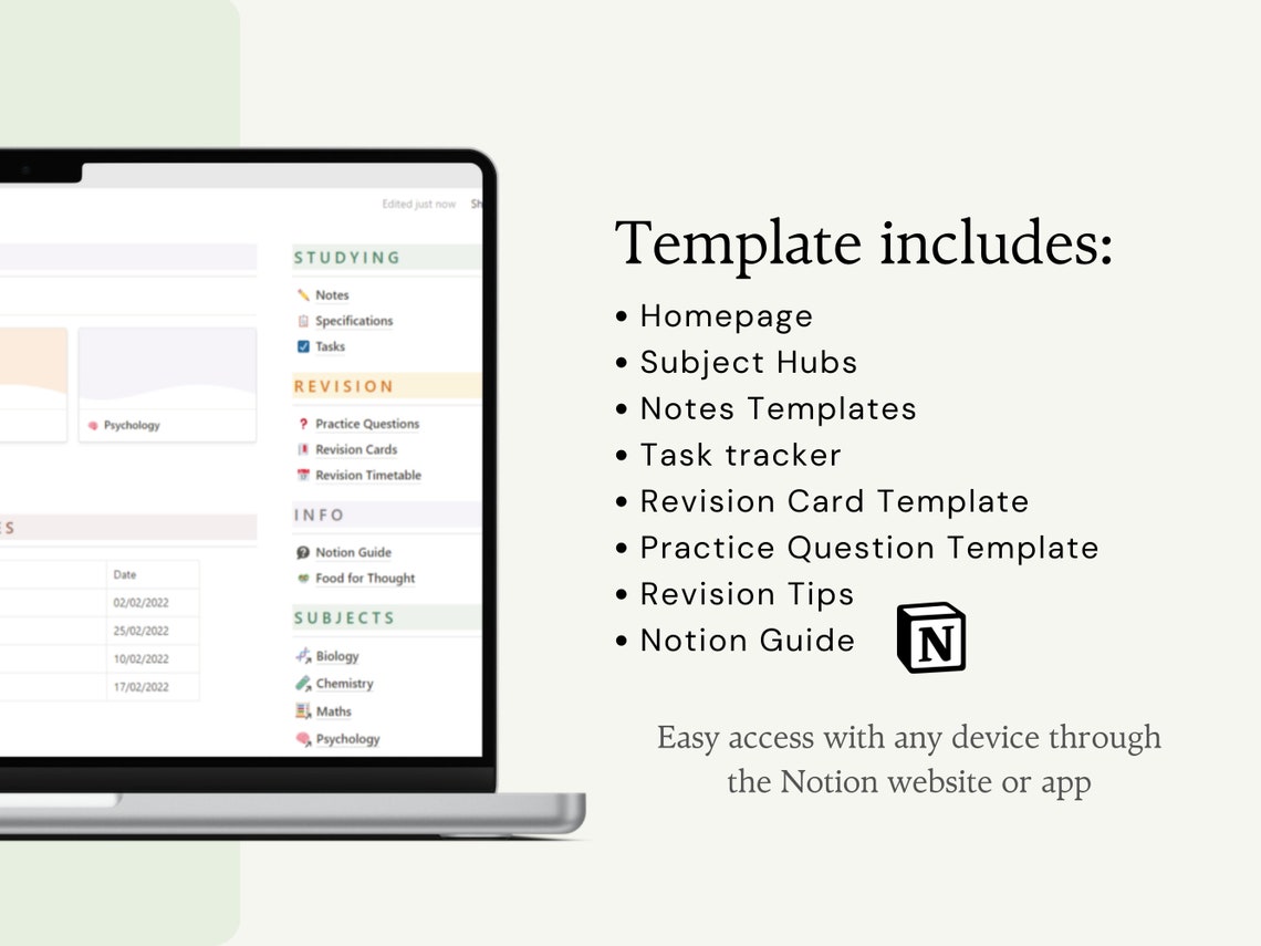 A Level Student Notion Template Academic Planner, Sixth Form Organiser ...