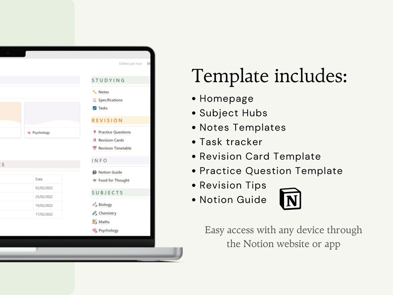 A Level Student Notion Template Academic Planner, Sixth Form Organiser ...