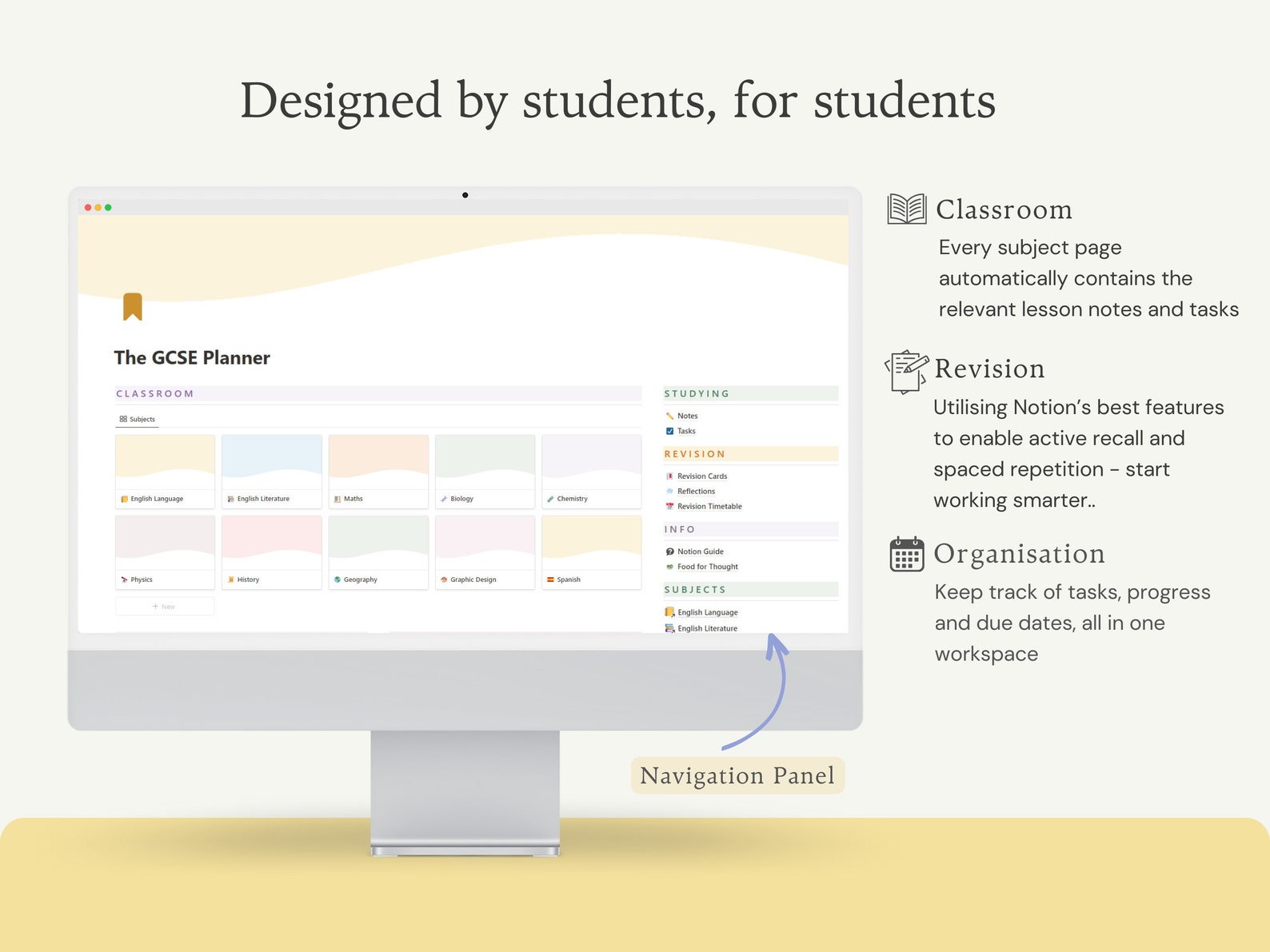 GCSE Student Notion Template Academic Planner, School Organiser ...