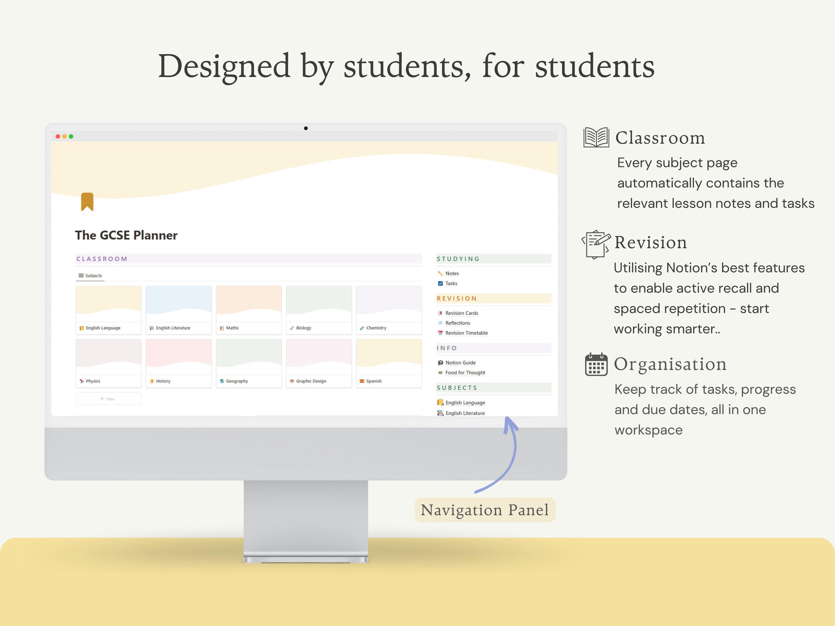 GCSE Student Notion Template Academic Planner, School Organiser ...