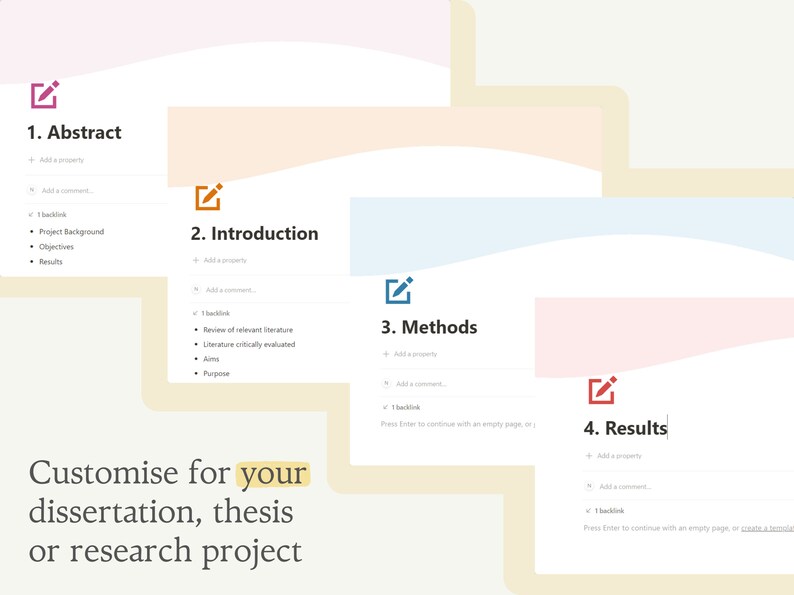 Dissertation Planner Notion Template Thesis Planner - Etsy