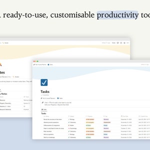 University Student Notion Template Academic Planner, Uni Organiser, Productivity Tool, Digital ...
