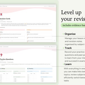 A Level Student Notion Template Academic Planner, Sixth Form Organiser ...