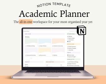 University Student Notion Template Academic Planner, Uni Organiser ...