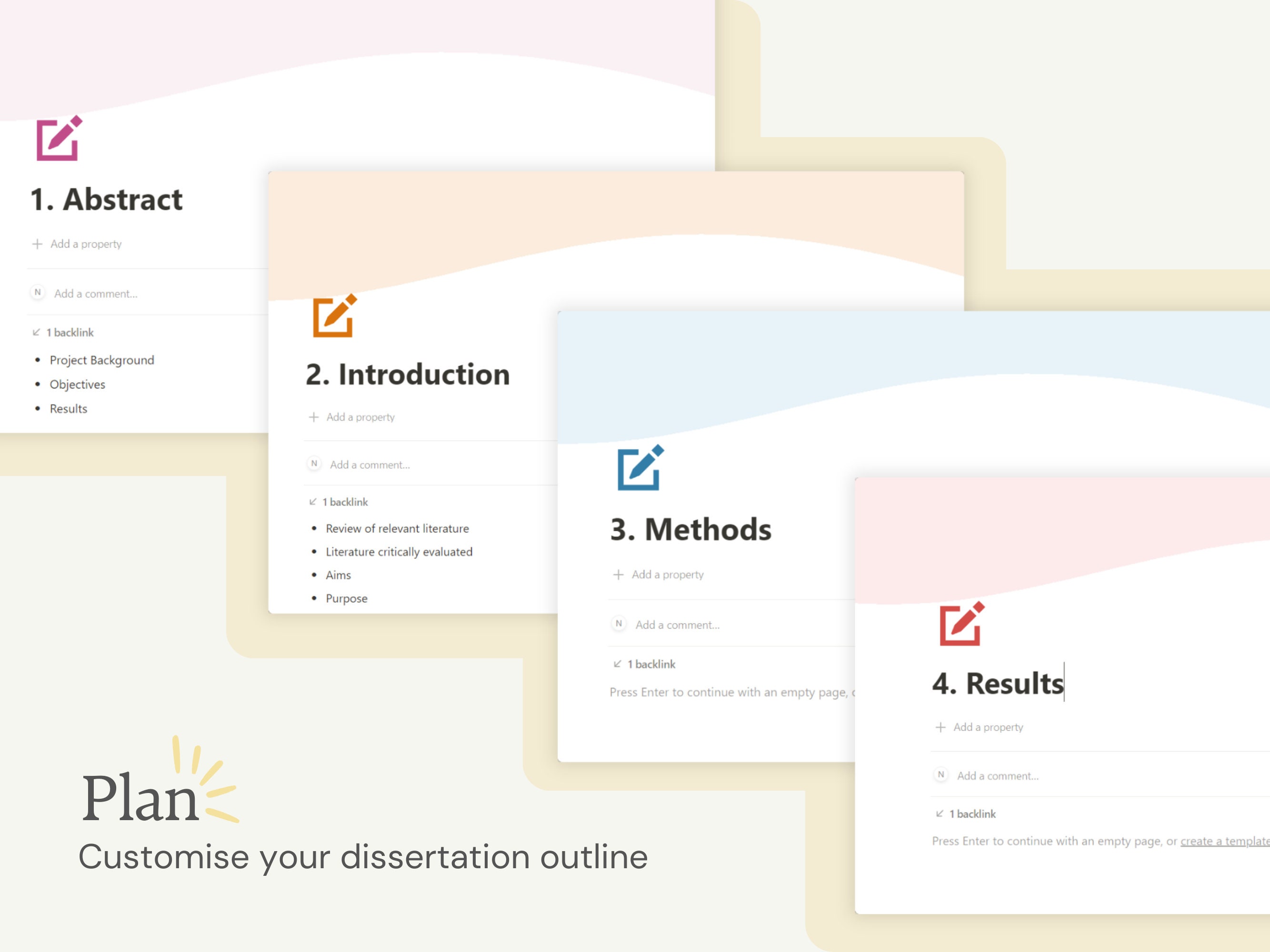 Dissertation Planner Notion Template Thesis Planner, Research Organiser ...